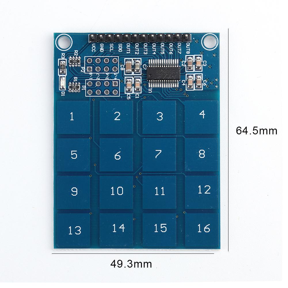 Buy HW-136 TTP229 16-Channel Digital Capacitive Switch Touch Sensor ...
