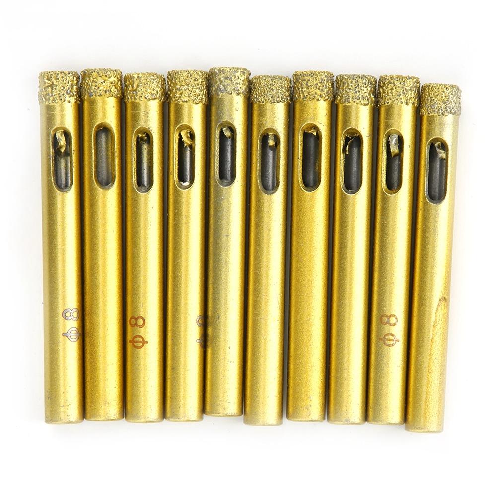 Buy 10Pcs Diamond Hole Saw Drill Bit Gold Granite Ceramic Tile Concrete ...