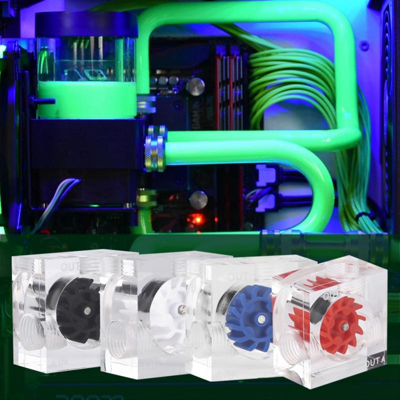 12 Impellers Flow Meter Indicator for PC Water Cooling System G1/4 ...