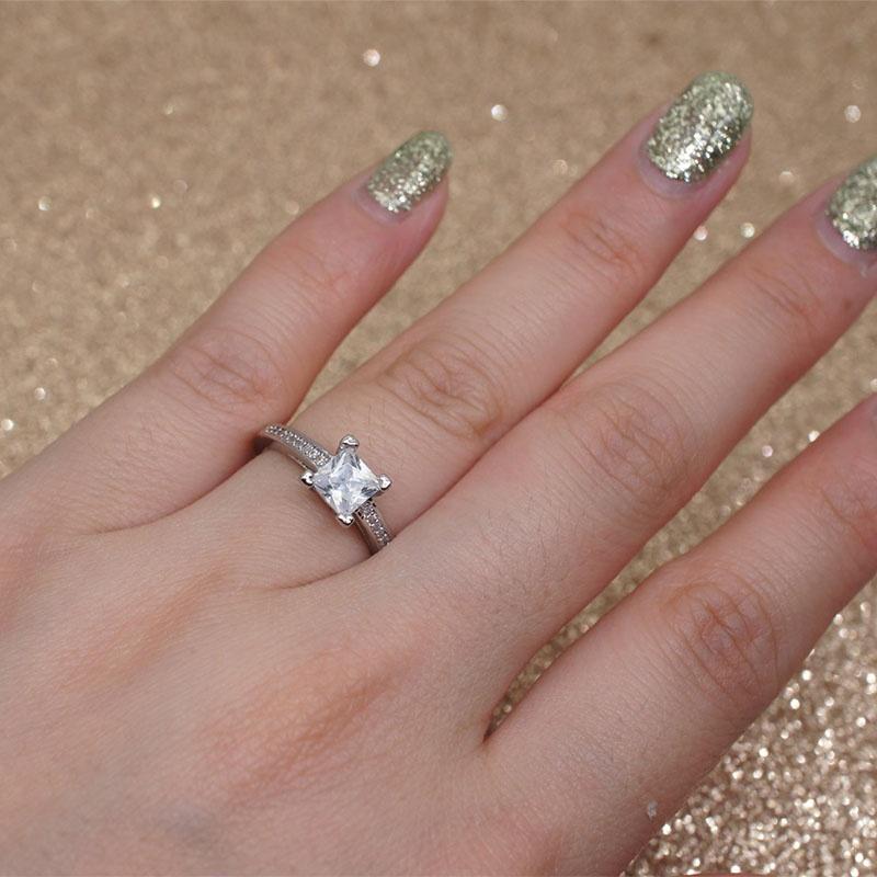 Koop Classic Engagement Ring 18K Real Rose Gold Filled Diamond Lovers ...