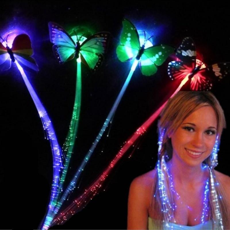 Buy Hot Sale LED Shining Hair Braids Barrette Flash LED Fiber Hairpin ...
