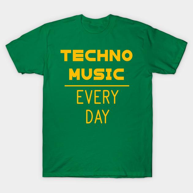 Buy Unisex Fashion TShirt Techno Music Every Day Electronic Dance Bass ...