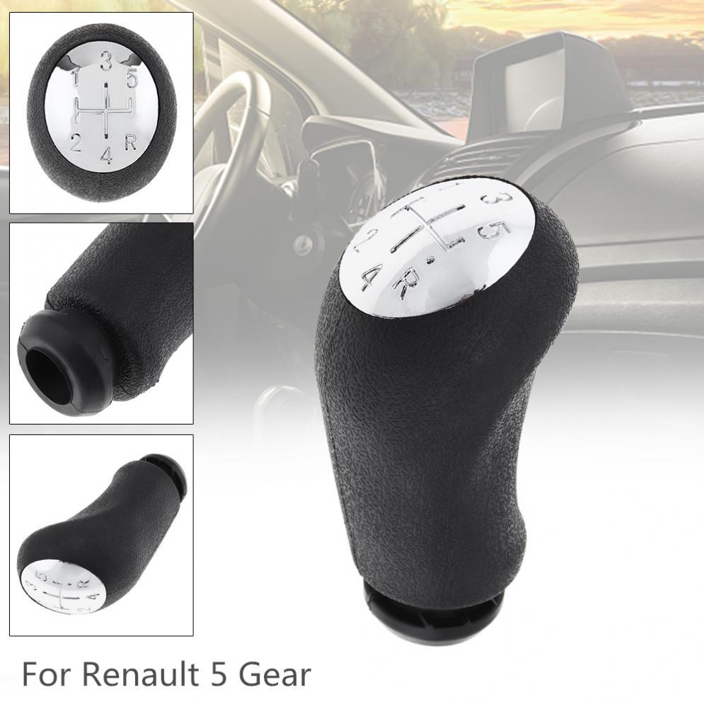 Buy 5 Speed Black ABS Plastic + Chrome Car Manual Gear Shift Handball ...