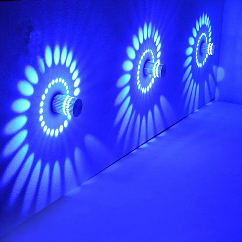 Buy 3W LED Light Spiral Wall Lamp Cool White Ceiling Hallway Porch Bar ...