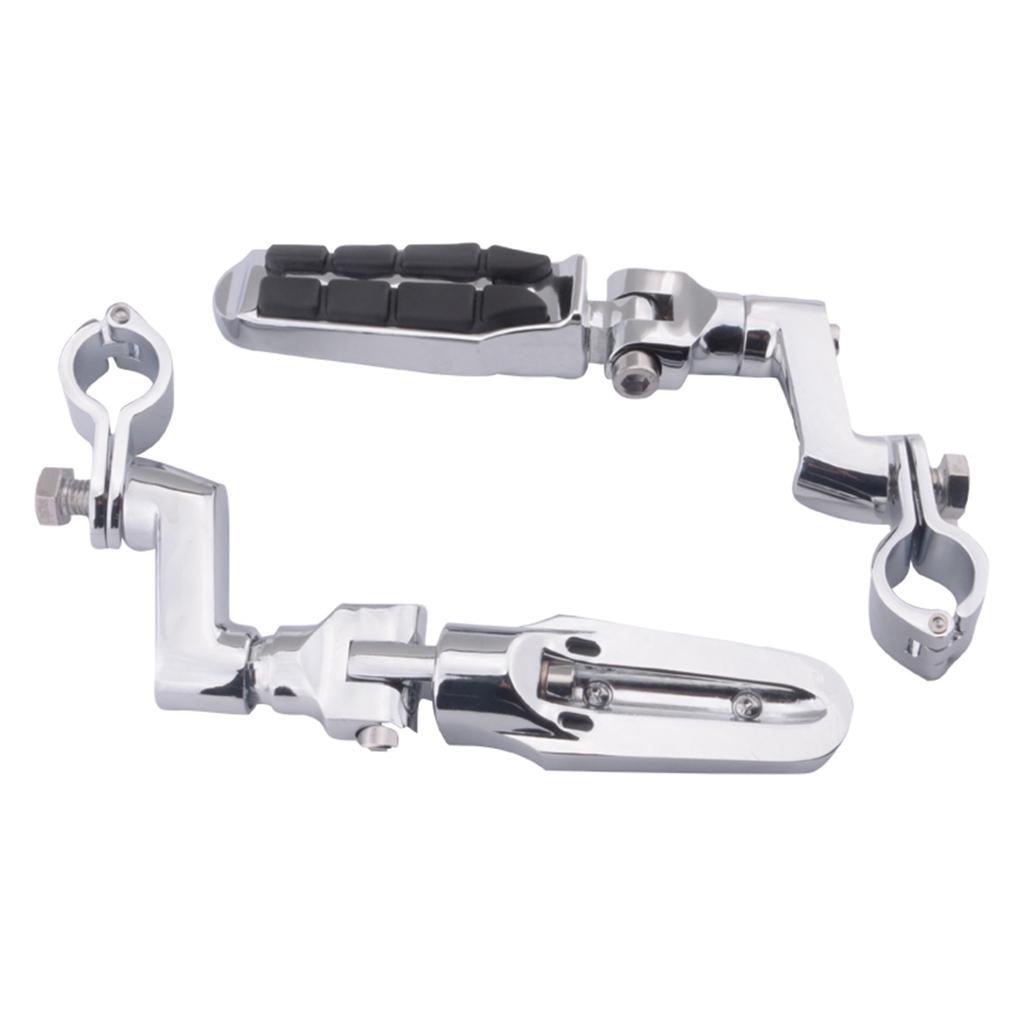 Buy Aluminum Silver Footbrake Rear Pegs Bracket Mount Footrest for ...