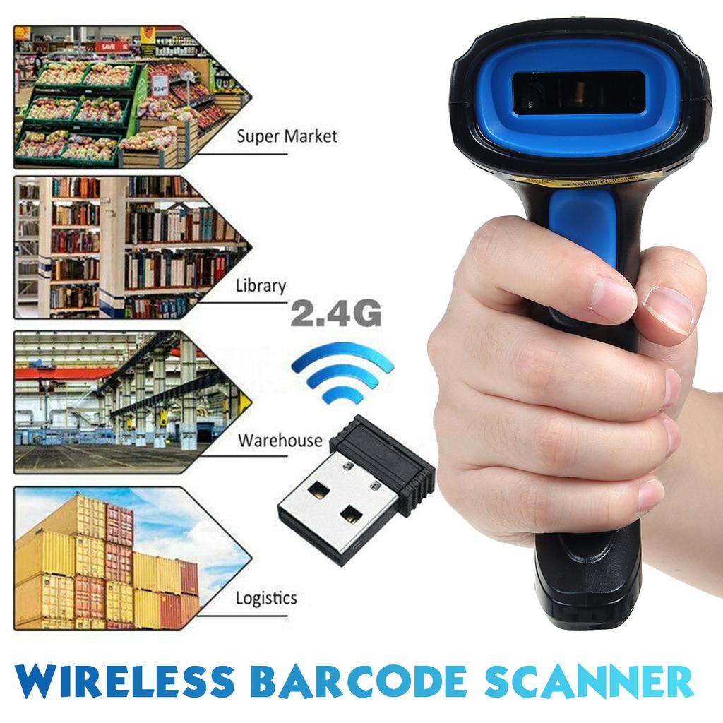 Buy 2.4G Wireless Laser Scan Barcode Bar Code Scanner Reader Gun POS ...