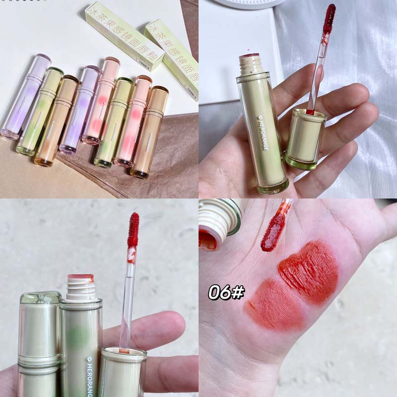 Cheap Iced Tea Mirror Lip Glaze Watery Lip Gloss Waterproof Lasting ...