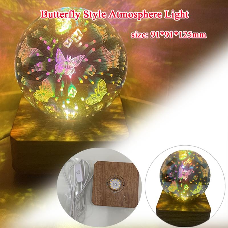 Buy LED RGB Night Light USB Projector Lamp Butterfly Decor Creative ...