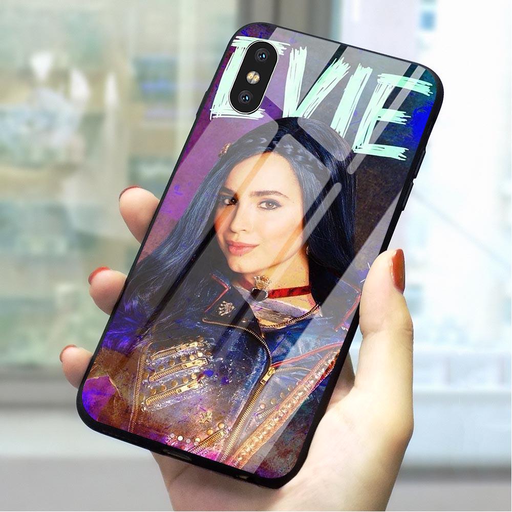Buy Descendants Pattern Glass Phone Case for Samsung S8 Note 8 9 10 S7 ...