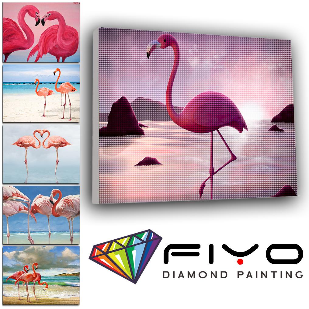 5D DIY Diamond Painting Flamingo Cross Stitch Diamond Art Embroidery ...