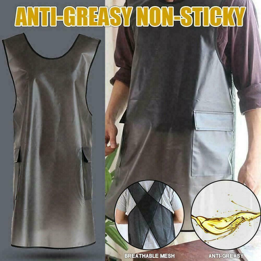 Buy Waterproof PVC Plastic Long Apron Kitchen Work Industrial Bib US ...
