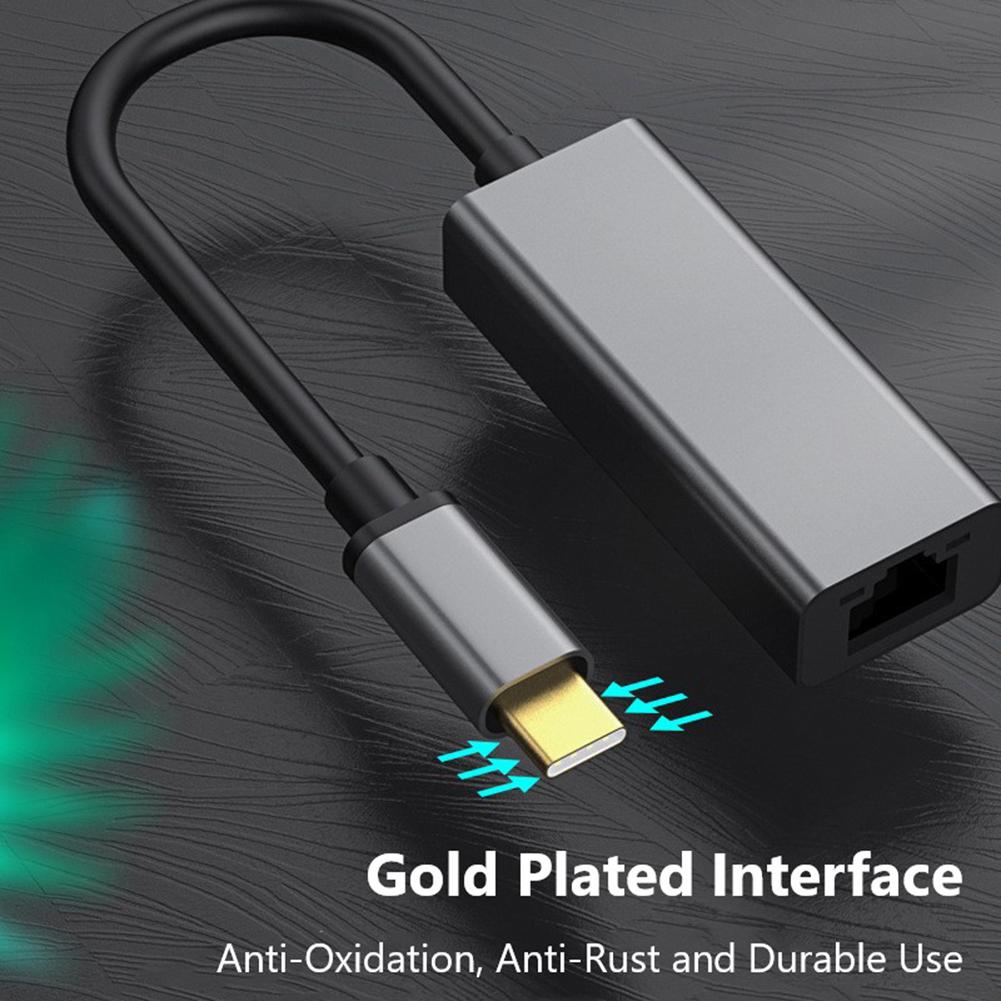 Type-C To RJ 45 Ethernet Adapter Gigabit NIC RJ 45 Converter uygun ...