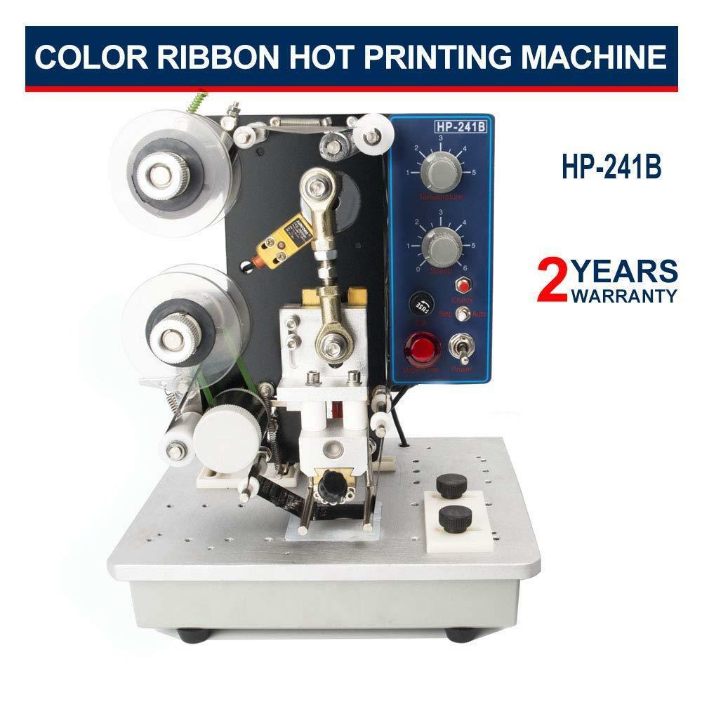 HP241 Renkli Şerit Tarih Sıcak Baskı Makinesi Kodlama Makinesi 110V ...
