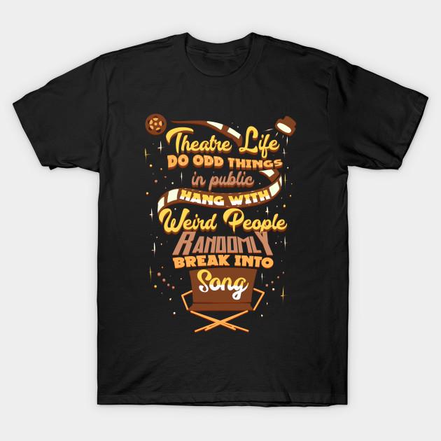 Buy Men Black Print T-shirt Super Large TShirt theatre theater broadway ...