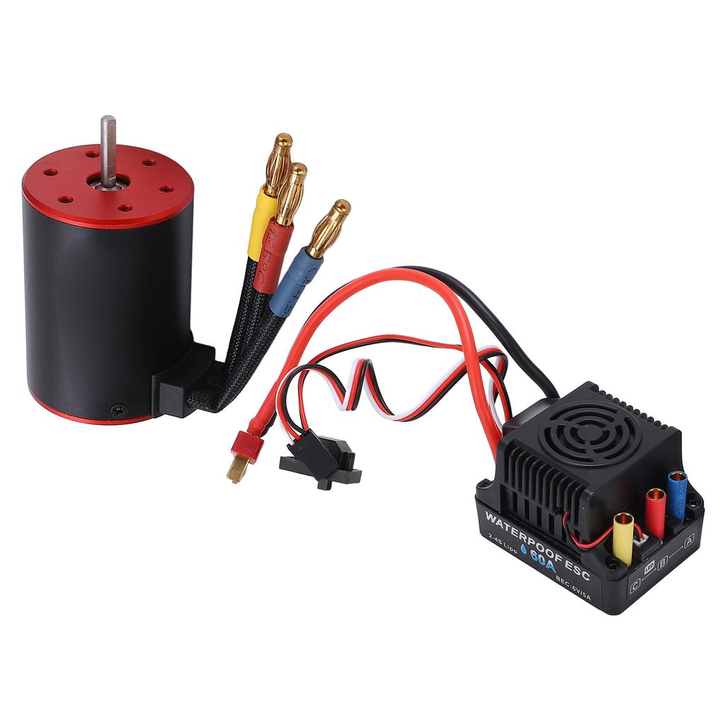 Cheap RC 3650 4300kv Motor 60A ESC Combo Brushless Waterproof Kit with ...