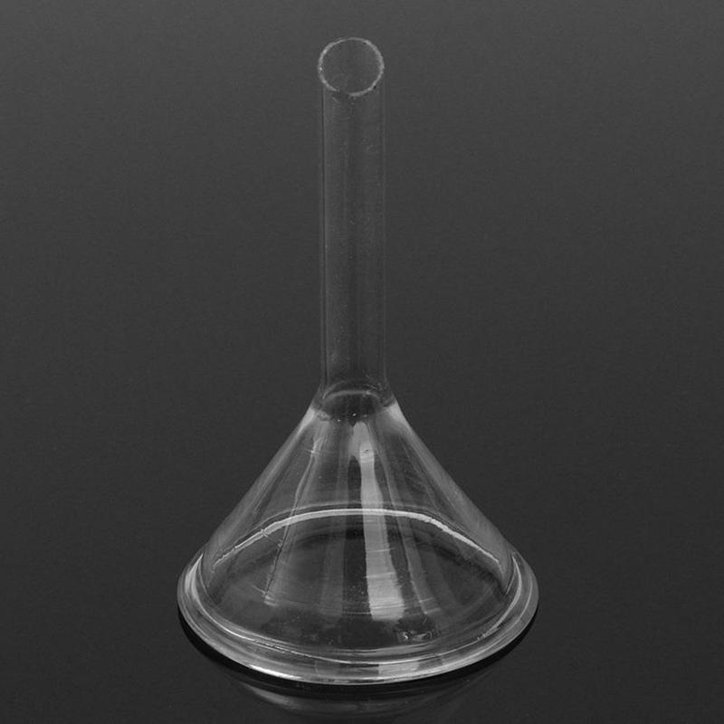 Buy 1Pcs 60mm Transparent Glass Powder Triangle Cone Funnel Lab ...