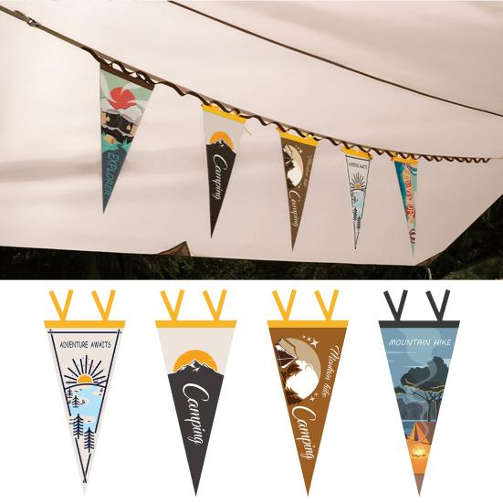 Satın alın 2Pcs Practical Tent Flag Vibrant Color Camping Tent ...