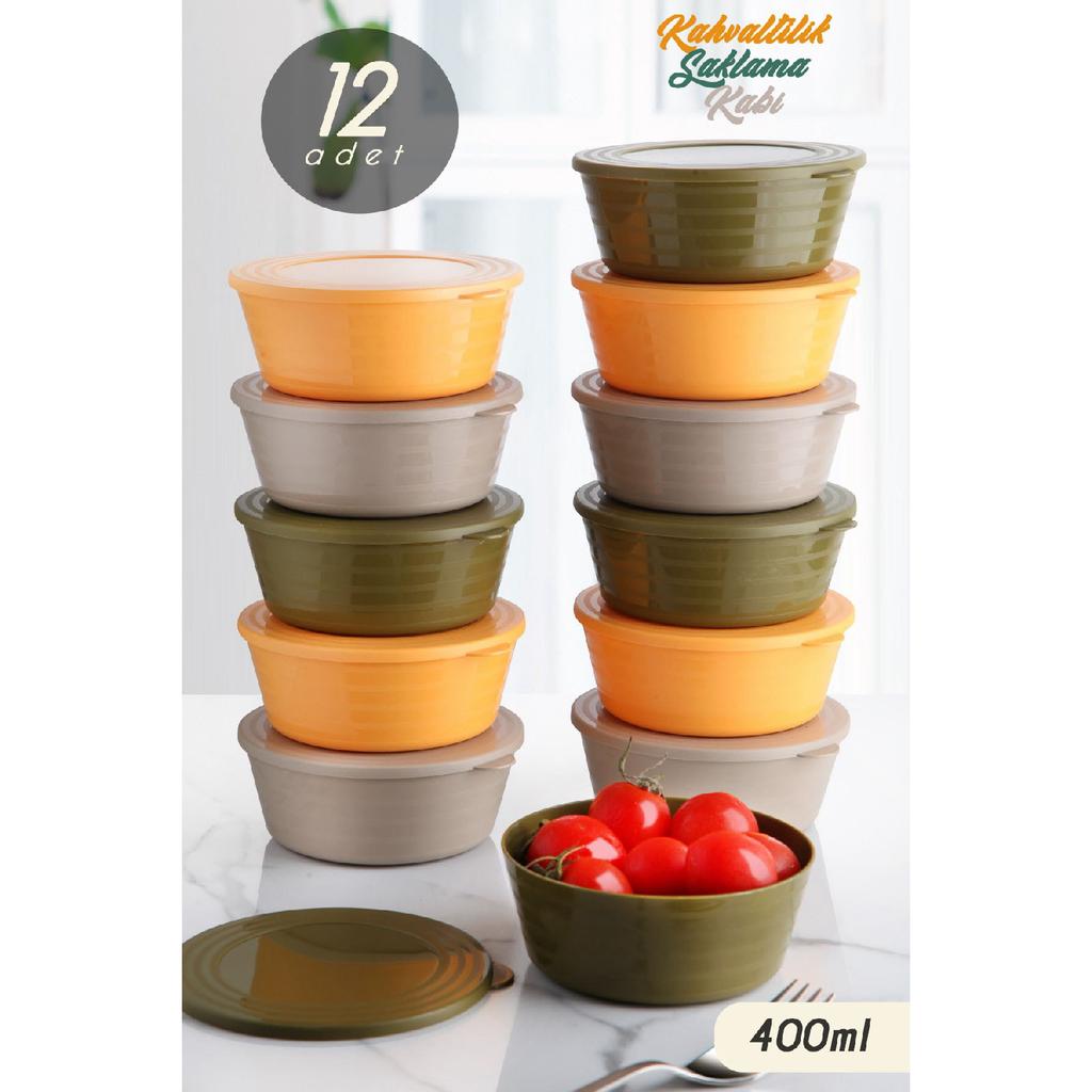 Satın alın 12 Pcs. Covered Breakfast Storage Container 400 Ml - Storage ...