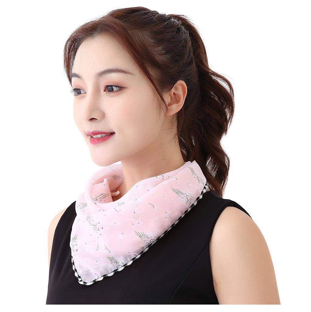 Buy 2pcs SUMMER COOL Women Mask Chiffon Neck Gaiter SunProof Outdoors ...