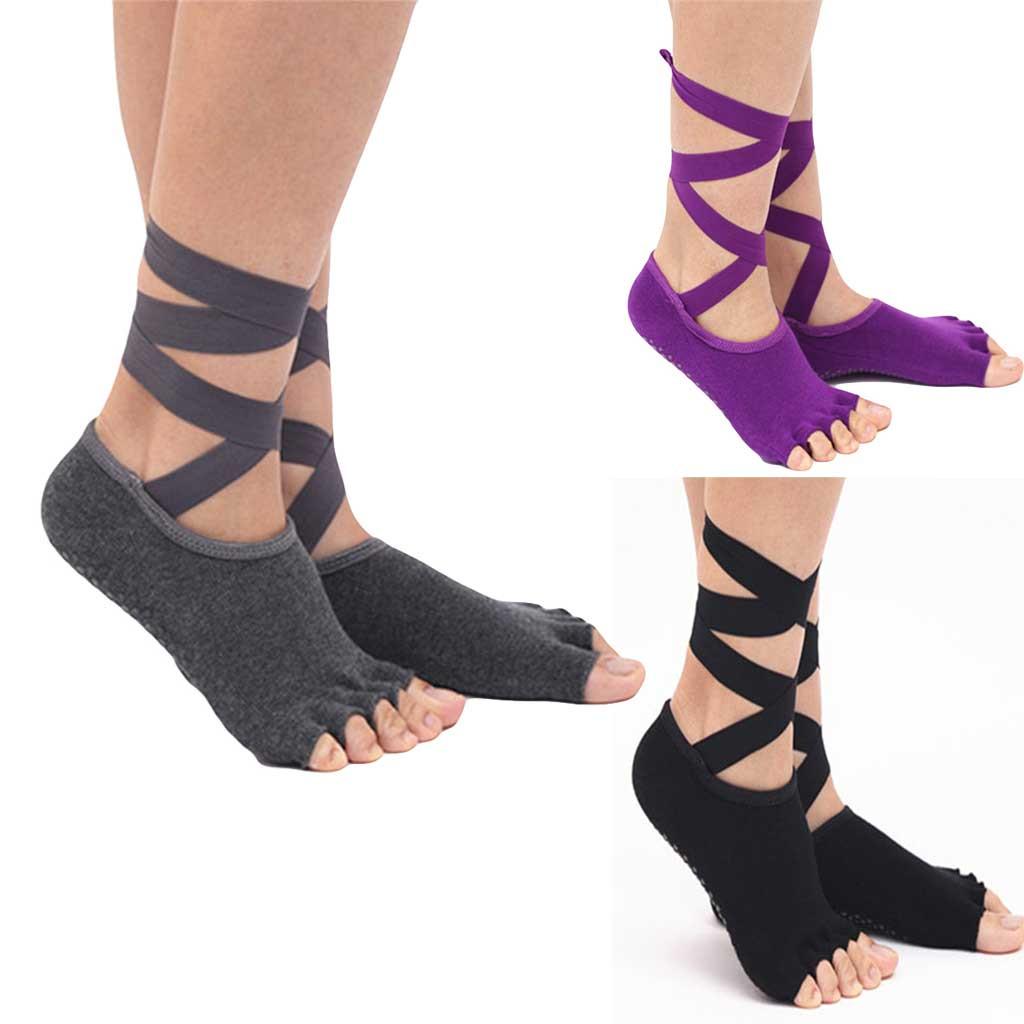 Buy Open Toe Women Anti Slip Finger-separated Sport Ballet Yoga Dance ...