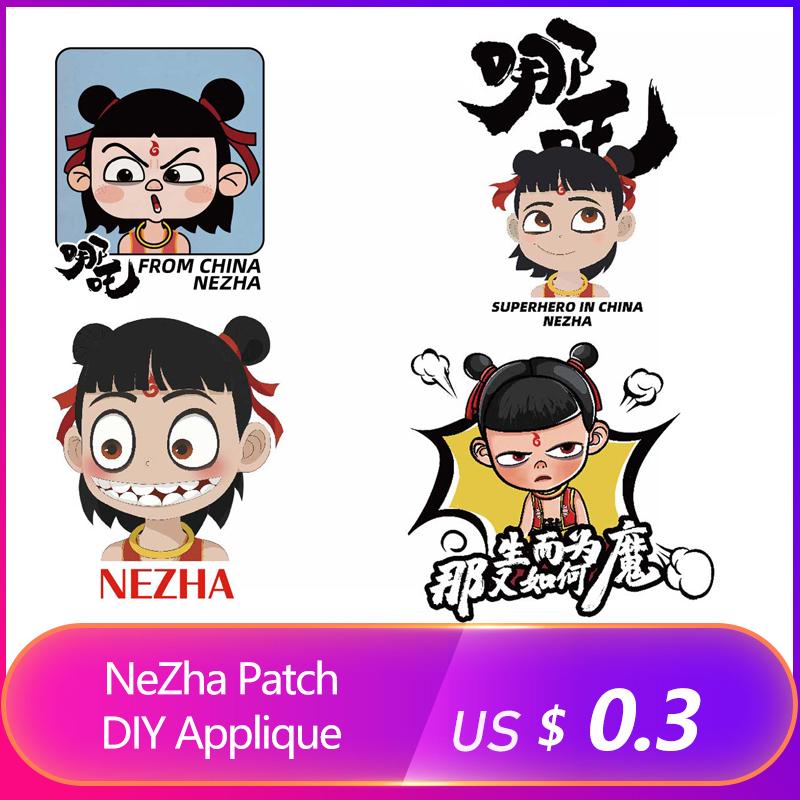 Buy Cartoon Patches Nezha T-shirt Dresses DIY Decoration Washable ...