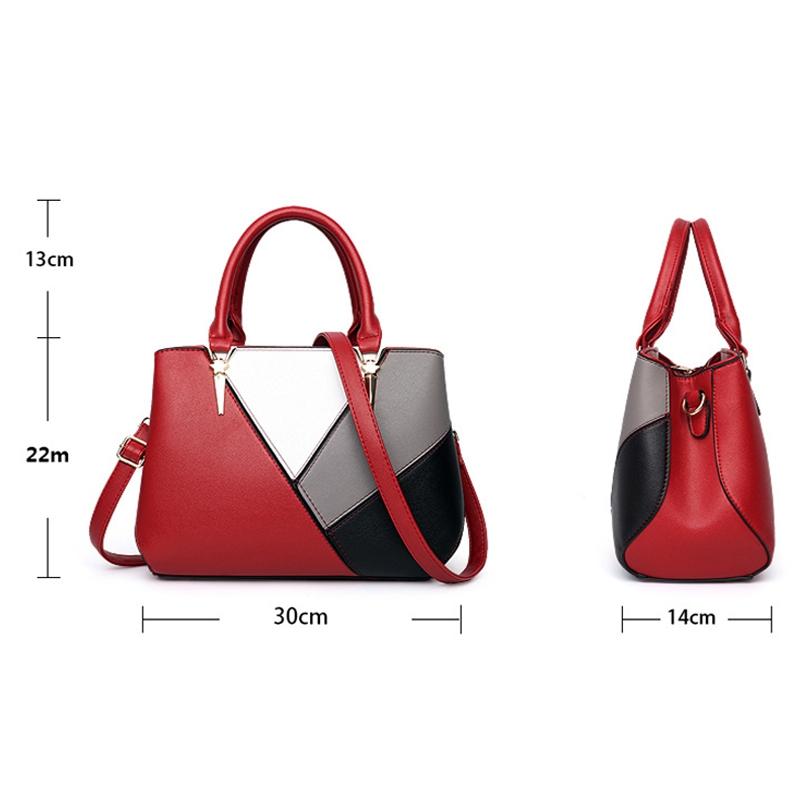 Buy A51 PU Colorblock Ladies Handbag at affordable prices — free ...