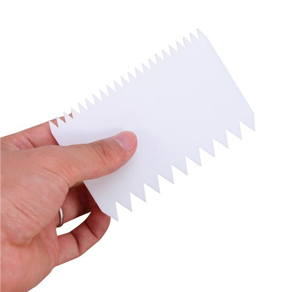 3Pack Cake Scraper Comb Set Lightweight Plastic Baking Tools Scrapers ...