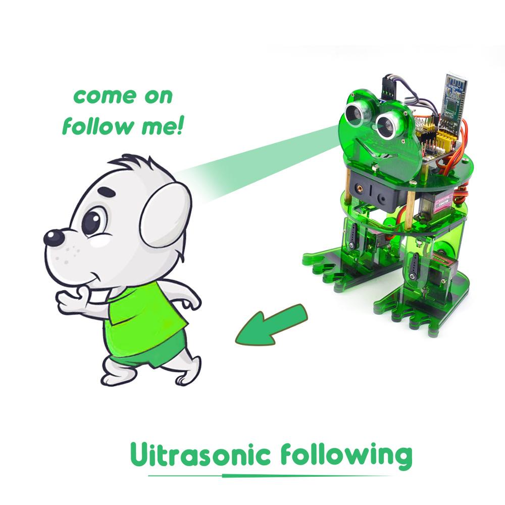 Buy NEW! Keyestudio DIY 4-DOF Robot Kit Frog Robot for Arduino Nano Graphical Programming ...