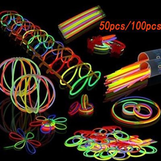 Buy 15 Pcs/50Pcs/100Pcs Color Glow Stick and Color Light Stick Rollable ...