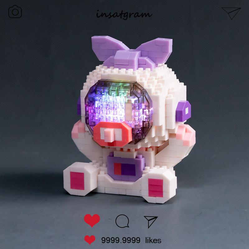 Buy Luminous Astronaut Cartoon Male Compatible Lego Building Block ...