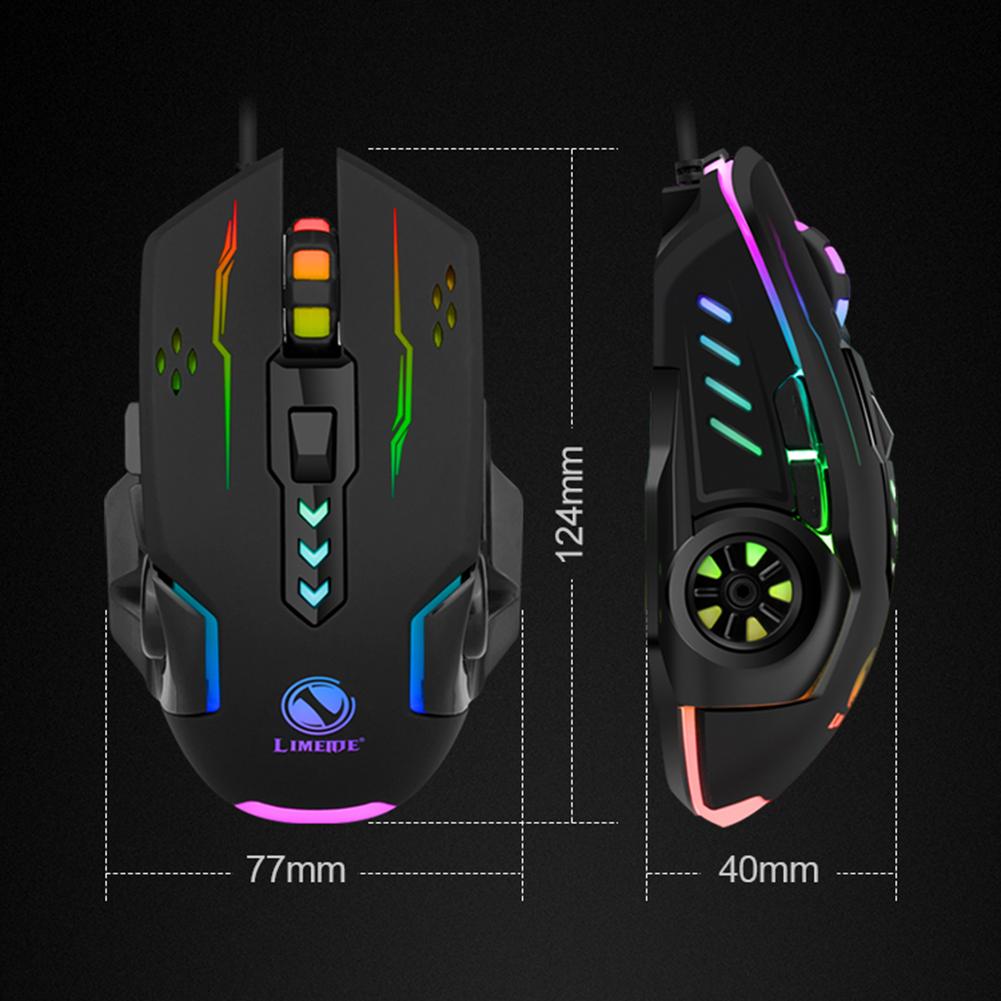 Buy V7 USB Wired Mouse 6 Buttons 3600dpi Gaming Optical Gamer LED Mice for PC at affordable ...