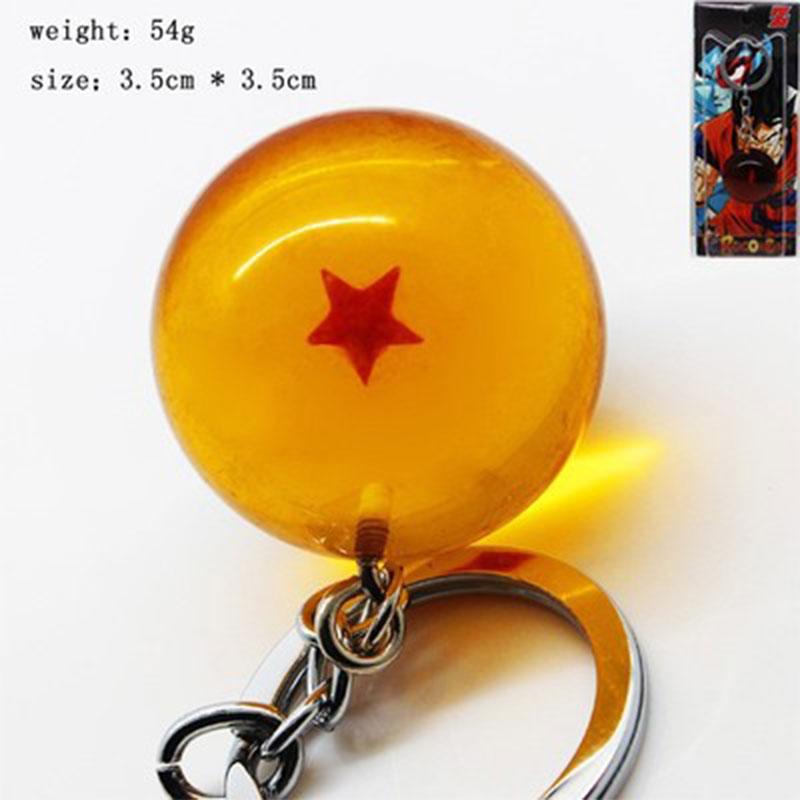 Goku Dragon Ball Super Keychain 3D 1-7 Stars Cosplay Crystal Ball Key ...