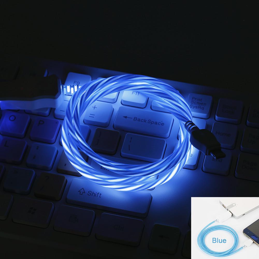 Buy Android Luminous Data Line Flow Illumination Data Cable Supports 2 ...