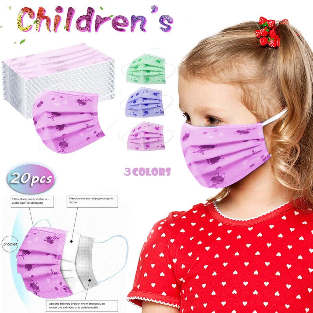 Buy Disposable 3-Ply Masks Face Mask With Elastic Earloop Kids 20PCS at ...