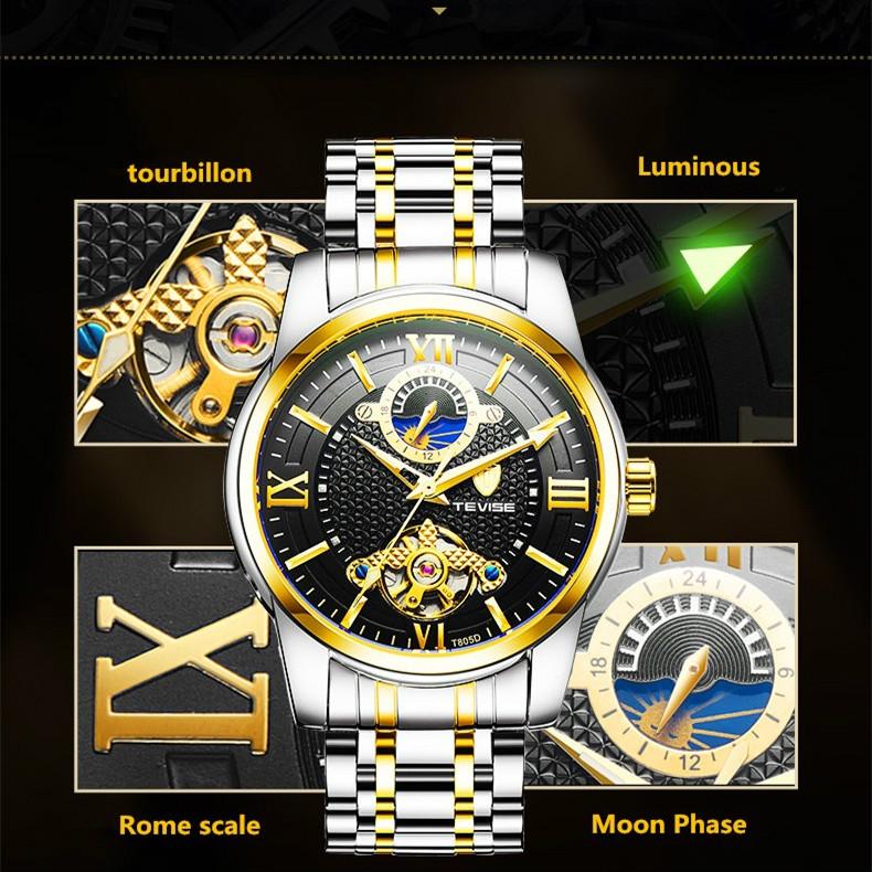Buy Luxury Crystal Men Watch Luminous Crystal Steel Mechanical ...