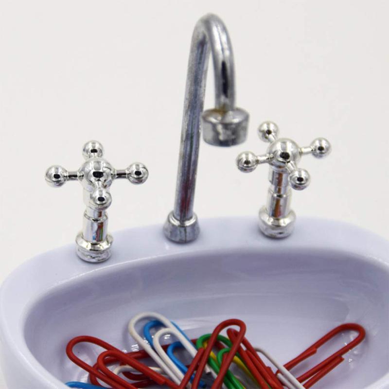 Buy Sink Shaped Paperclip Holder Storage Case with 15pcs Clips Office ...