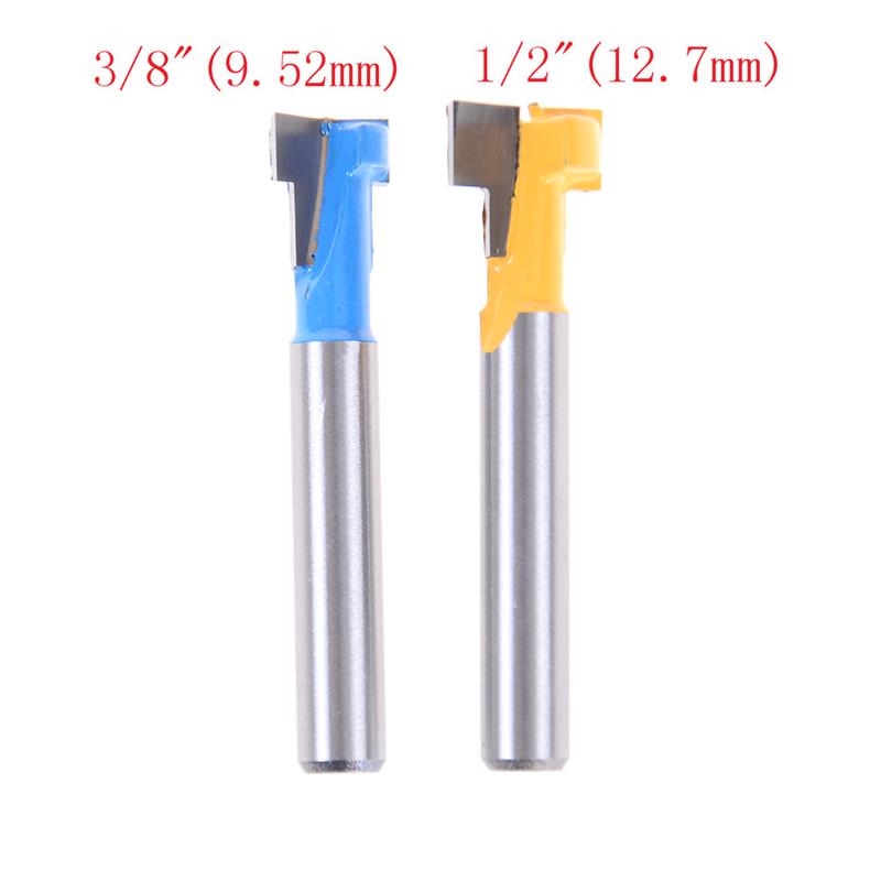 Buy 2Pcs 1/4'' Shank T-Slot Cutter Router Bit Set For 3/8'' & 1/2'' Hex ...