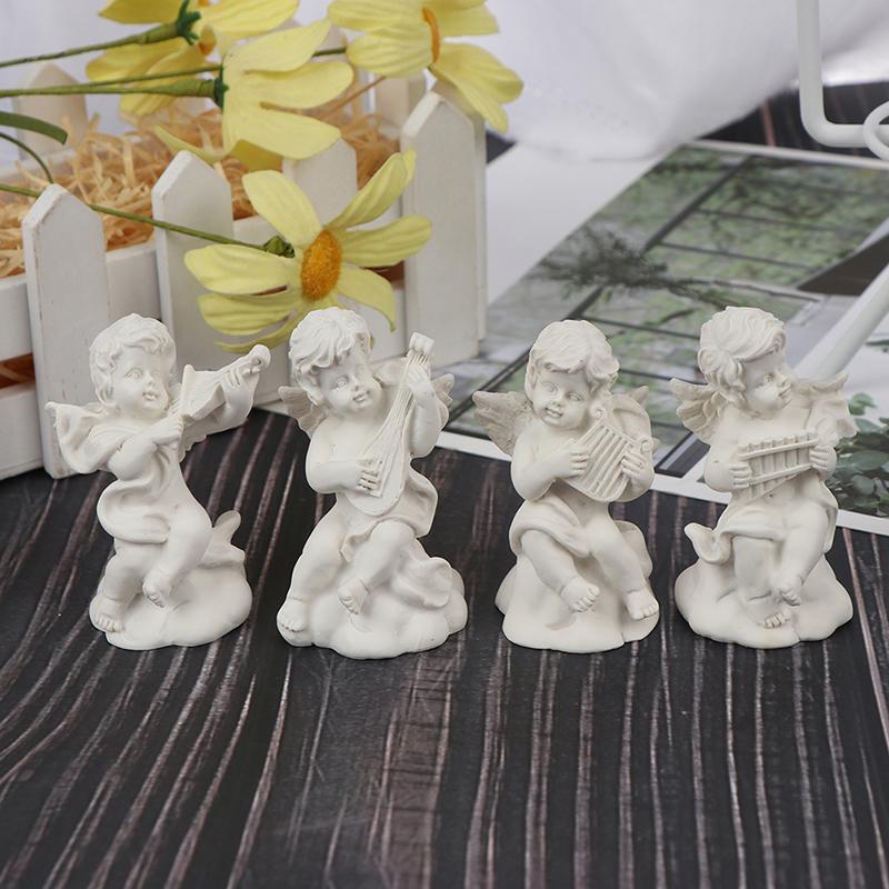 Buy 4Pcs Mini Cute Angel Statue Small Cupid Figure Home&Garden Decor ...