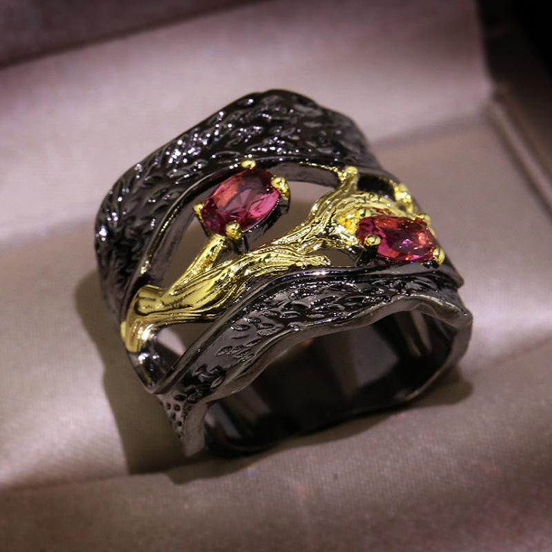 Buy Pomegranate Fashion Gift Party Exaggerated Jewelry Ring at ...