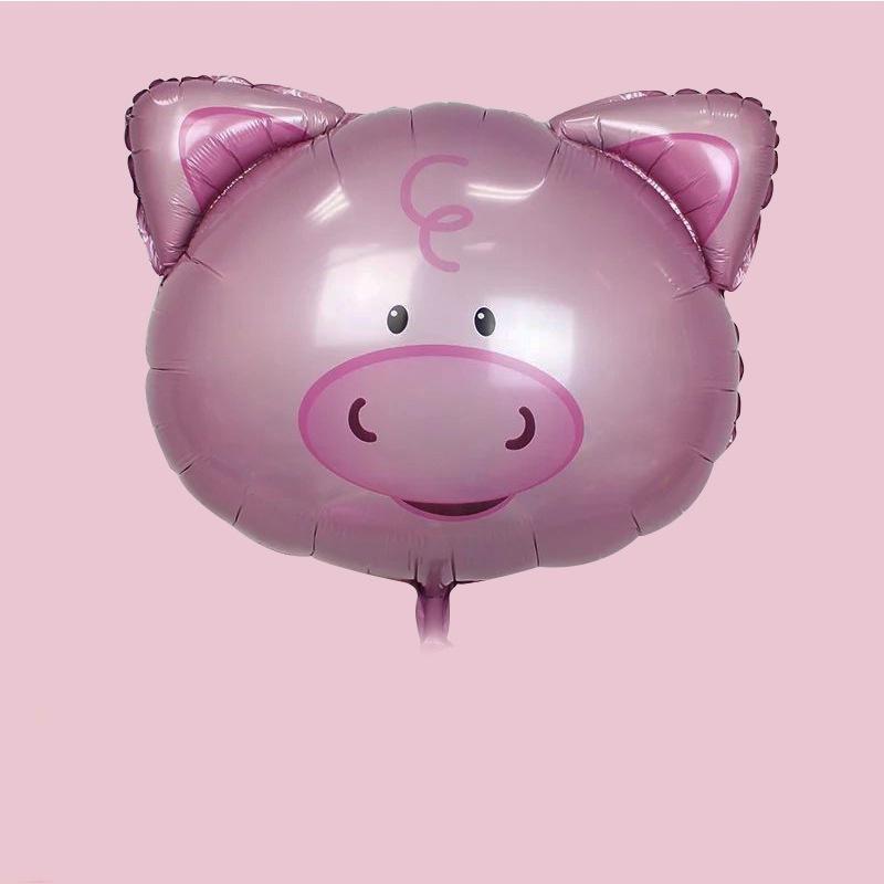 Buy Pink Big Aluminum Film Balloon Cartoon Pig Head Party Wedding Happy ...