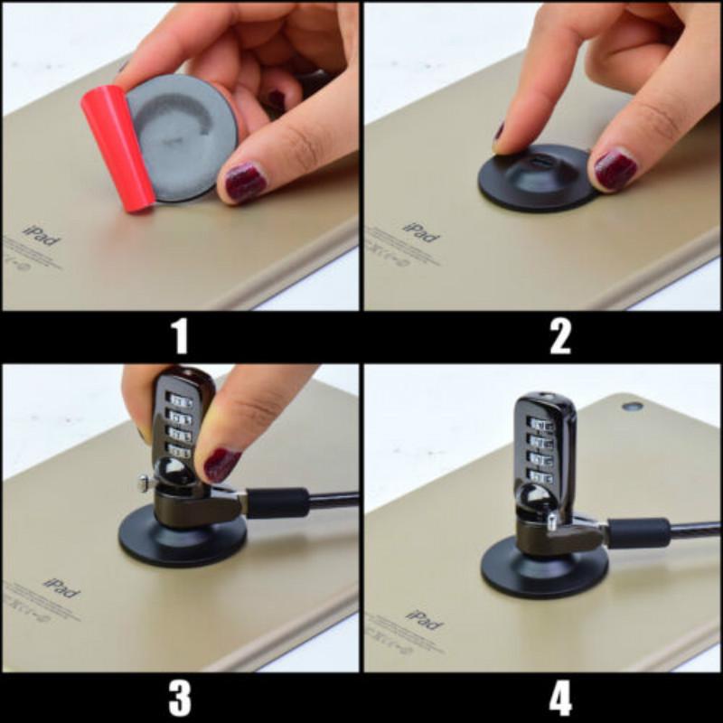 Buy 4x Adhesive Security Slot Anti Theft Universal Lock Plate for ...