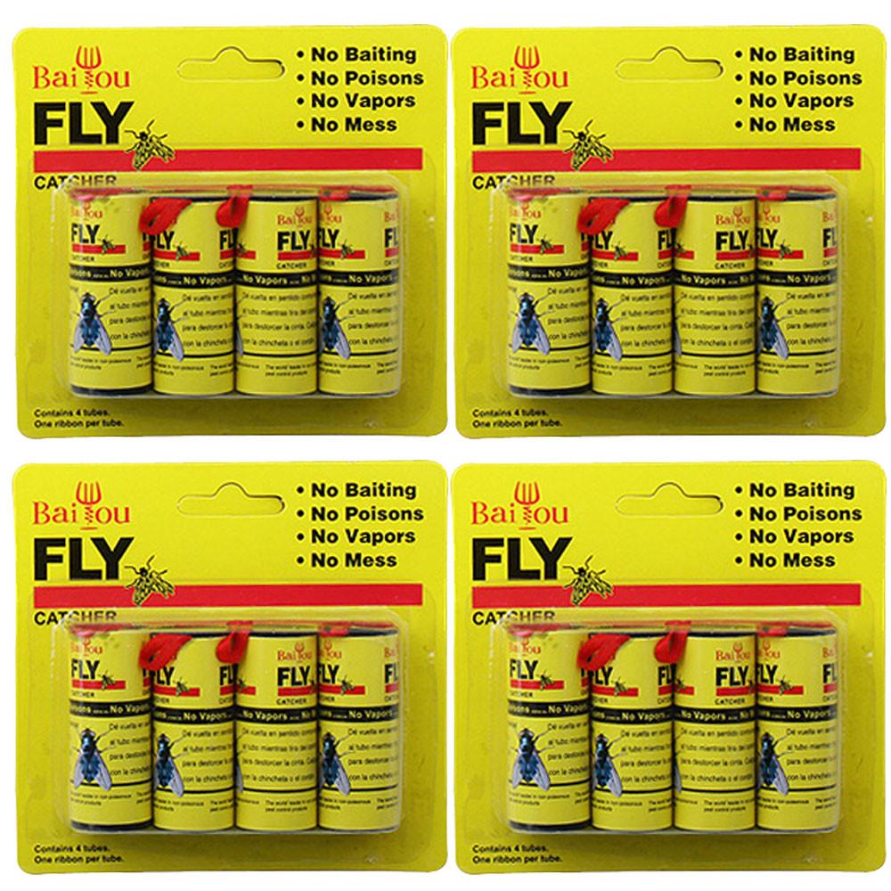 Buy 16 Rolls Sticky Fly Paper Eliminate Flies Insect Bug Glue Paper ...