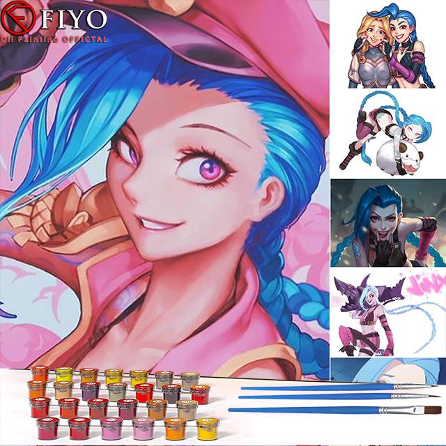 DIY Painting By Numbers Kit Game Character Jinx Painting Wall Art ...