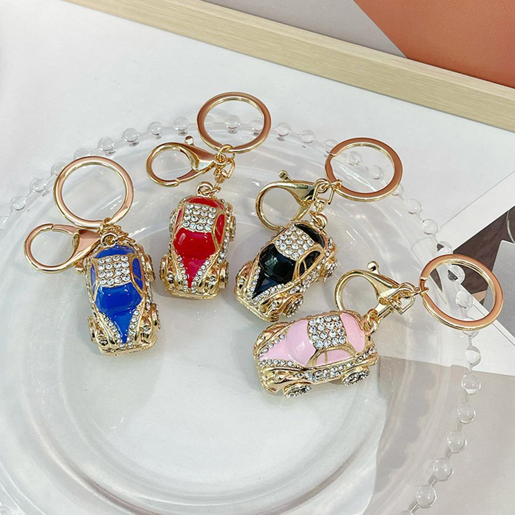 Buy Small Car Shape Key Chain Alloy Rhinestone Keychain Female Bag ...