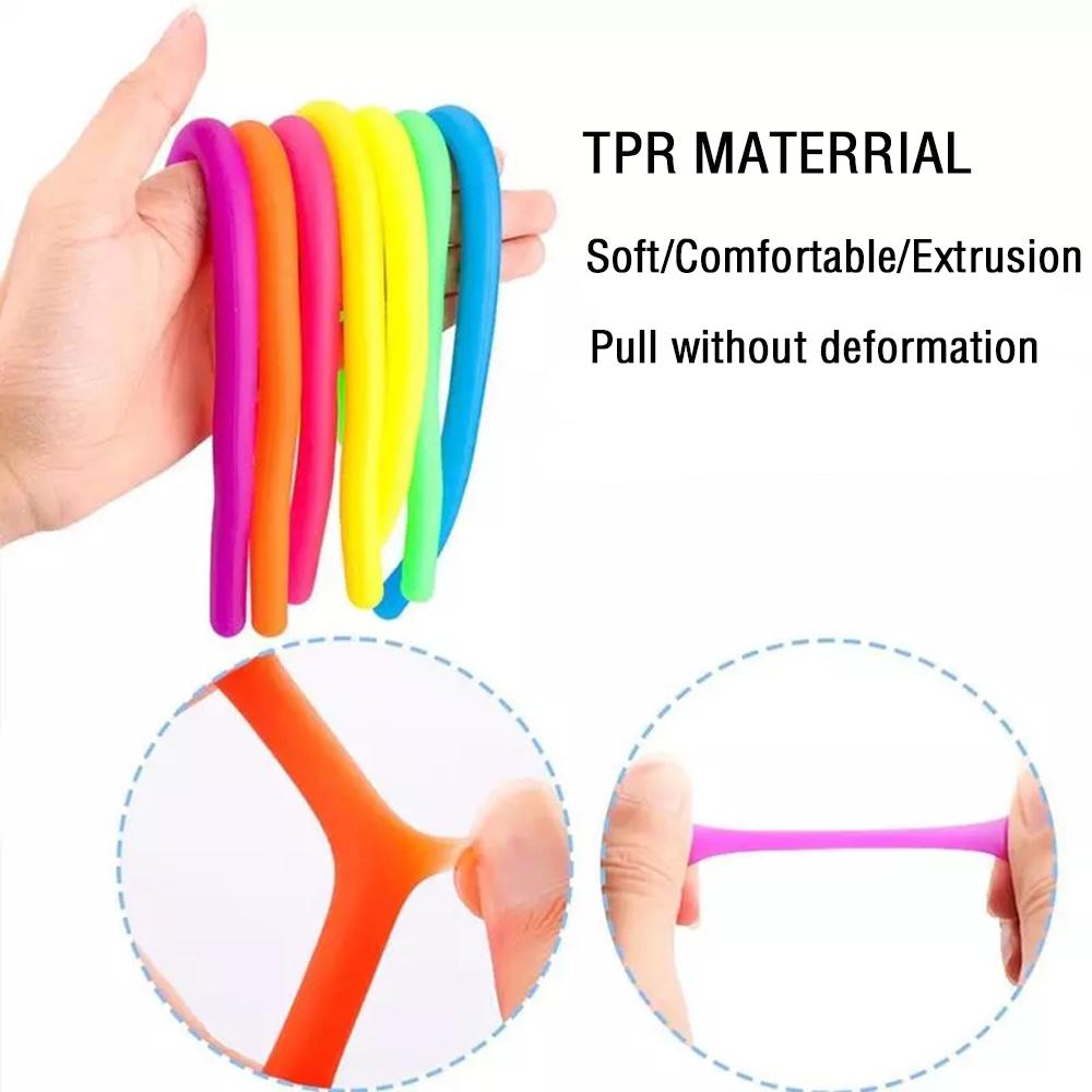 Buy 5pcs Children Adult Decompression Toy Noodle Stretch String Rubber ...