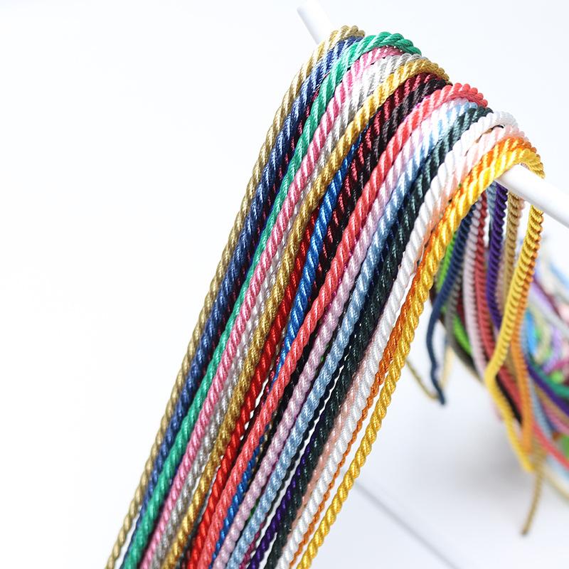 Buy 10 Meters 2mm 3 Shares Twisted Cotton Nylon Cords Colorful DIY ...