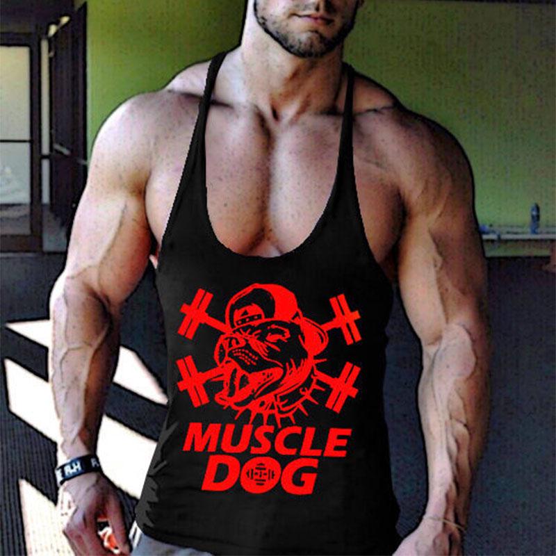 Buy Men Sleeveless Bodybuilding Shirt Tank Tops Tee Gym Singlet Fitness ...