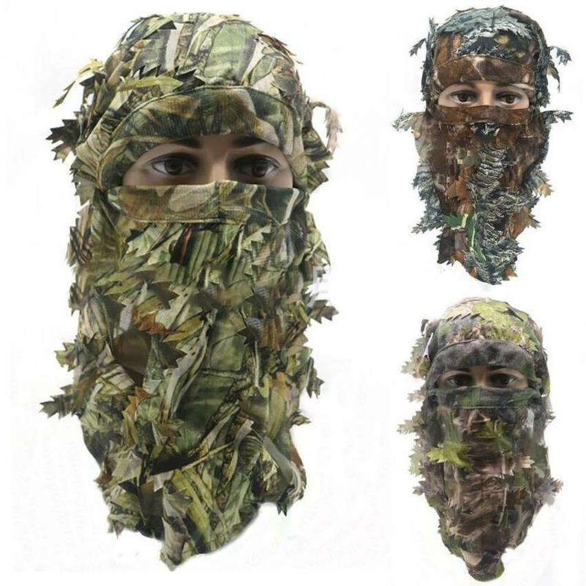 Buy Hunting Full Forest Face Mask 3D Camouflage Leaf Masks Stereo ...