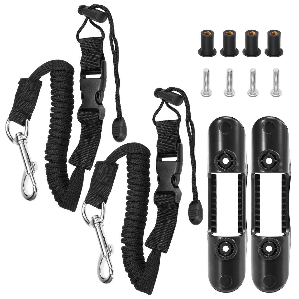 Buy Kayak Paddle Holders Kayak Adjustable Safety Paddle Leashes Deck ...