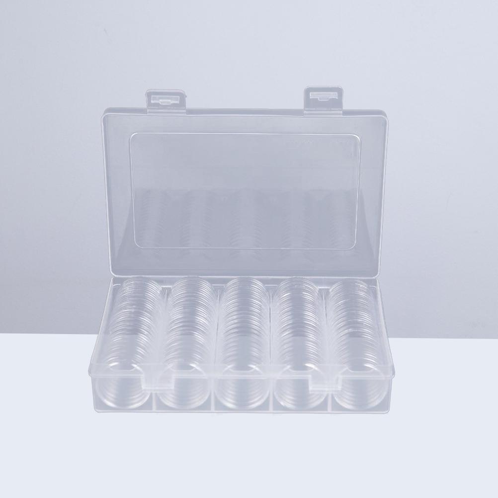 Buy 100pcs Coin Storage Case Plastic Protective Coin Holder for Antique ...